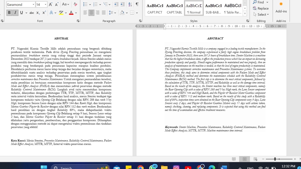 Merapihkan sub bab skripsi & jurnal makalah, Jadi 3 hari.