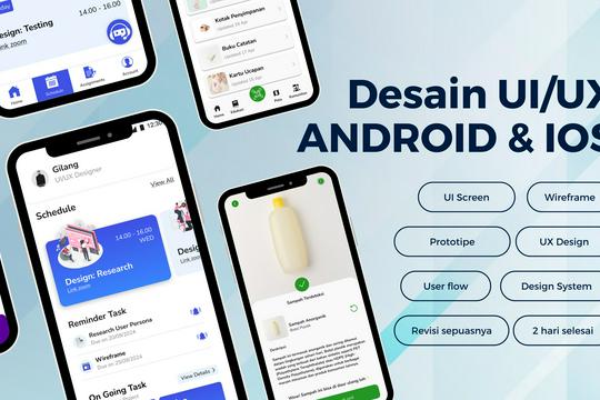 Desain UI/UX Aplikasi Android & iOS