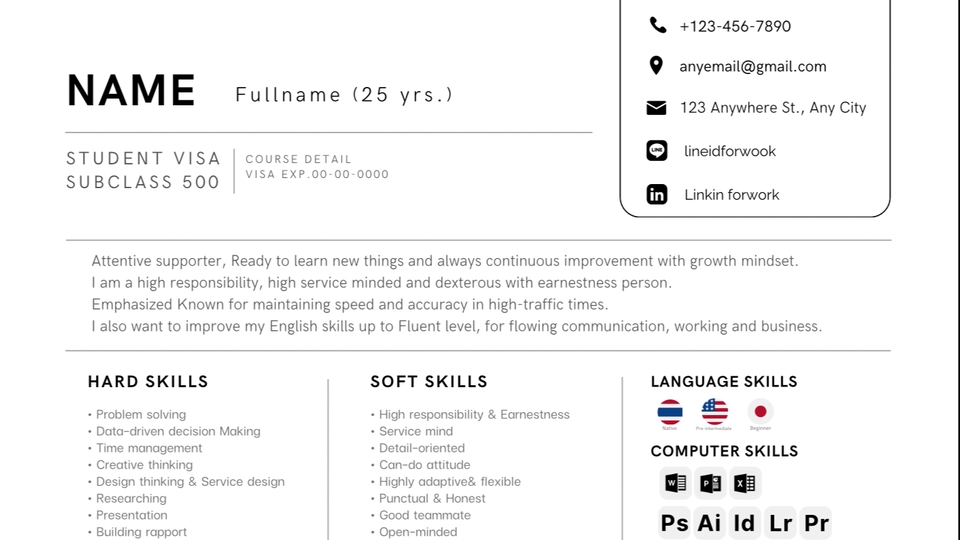 Resume/CV for work in Australia