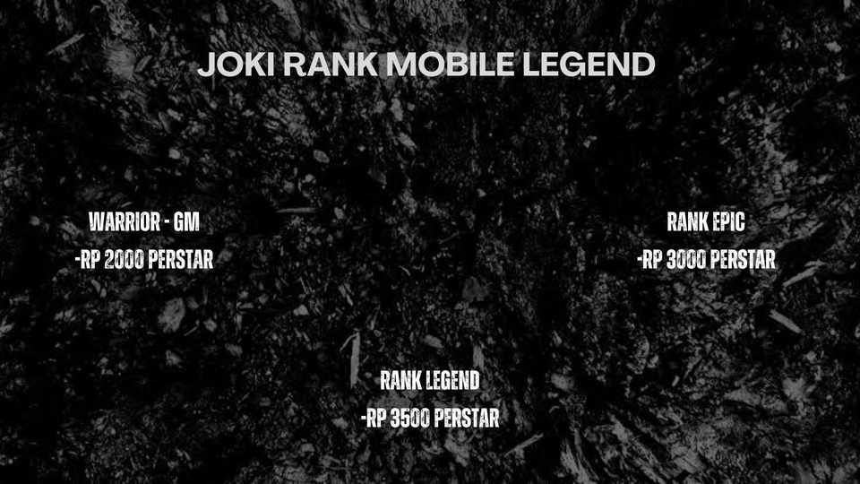 JOKI MOBILE LEGEND WARRIOR-LEGEND
