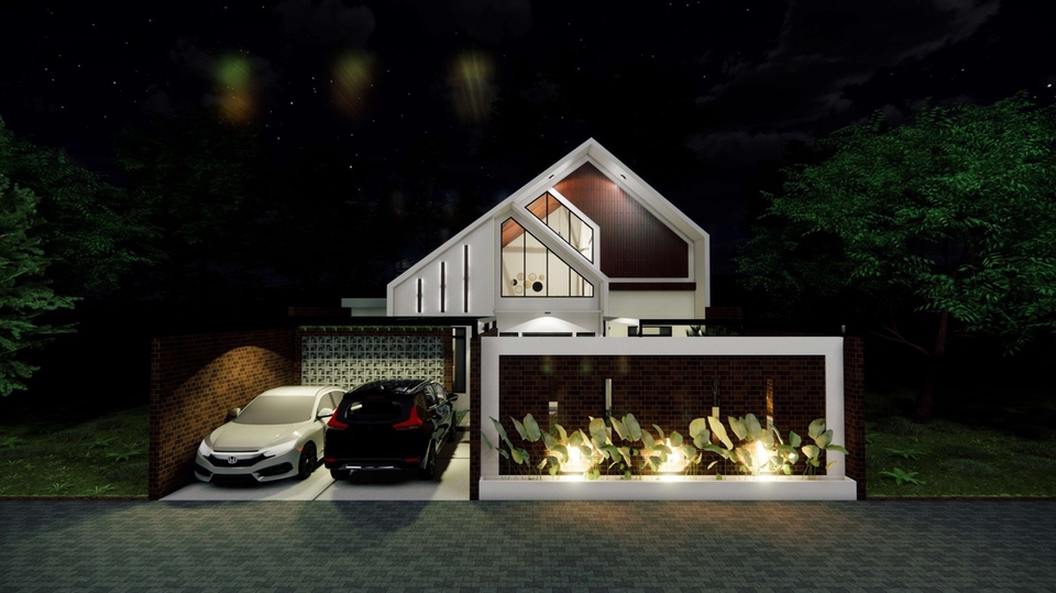 Design 2D dan 3D dan RAB Bangunan Rumah, Ruko dan Gudang