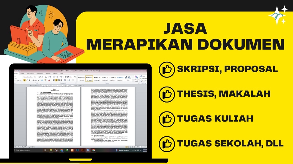 Jasa Merapikan File Dokumen Makalah, Skripsi, dll