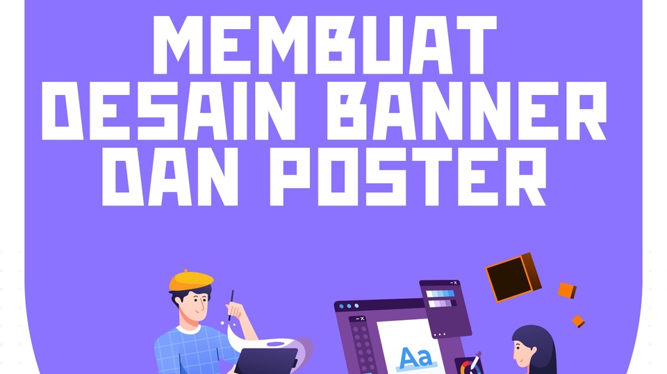 "Desain banner, poster, sesuai request client"