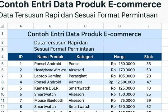 Layanan Entri Data Cepat dan Akurat untuk Excel/Google Sheets
