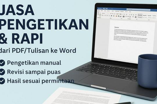 Jasa Pengetikan Cepat & Rapi dari PDF/Tulisan ke Word
