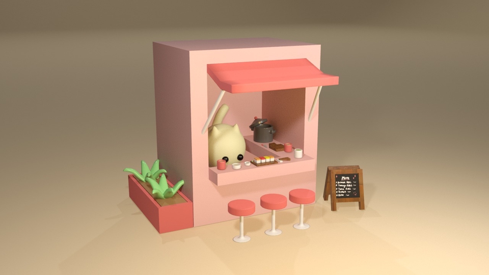 Design 3D Stylized Character, Asset, Environment Simple