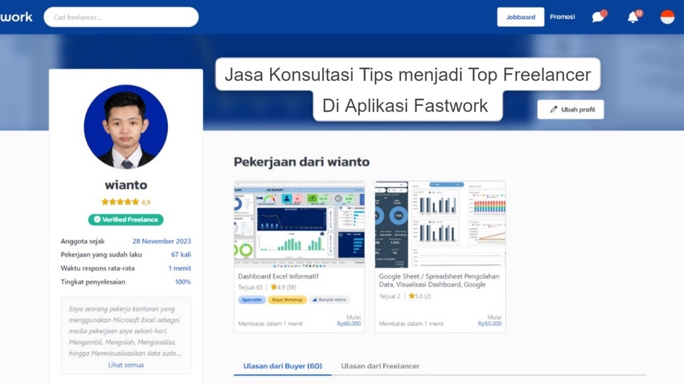 Jasa Konsultasi Tips Menjadi Top Freelancer di Fastwork