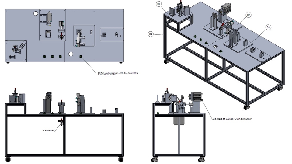 เขียนแบบ Jig Fixture, CF, Tooling MC พร้อม Drawing ผลิต