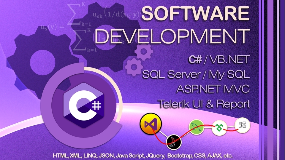 Software Development with C# or VB.NET, ASP.NET MVC, SQL, Telerik UI & Report, etc.