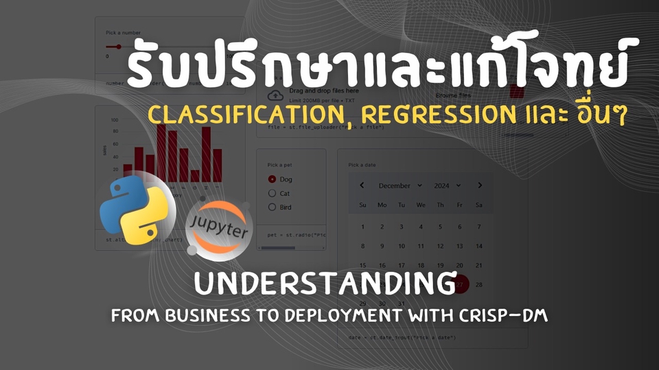 รับงาน Data Science, พัฒนา Data Apps, โจทย์ Classification, Regression ...