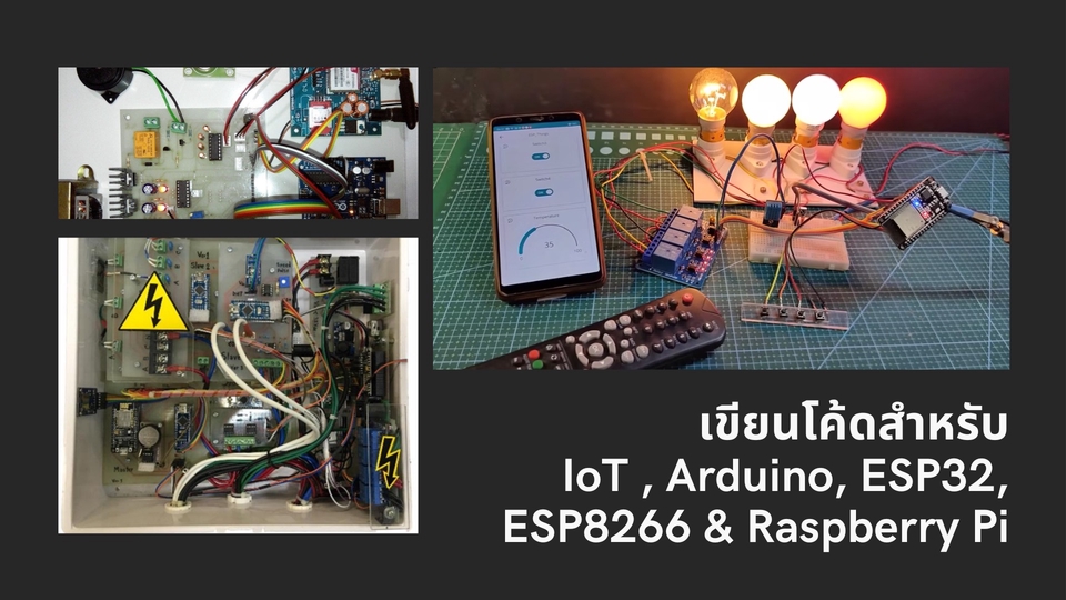 รับพัฒนาโปรเจค IoT ด้วย Raspberry Pi, Arduino, ESP8266, ESP32