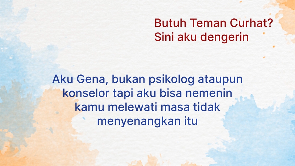 Teman Cerita - Butuh temen curhat tapi gak tau ke siapa?