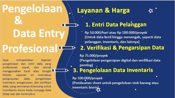 Pengelolaan & Entry Data Profesional - Excel/Google Sheets