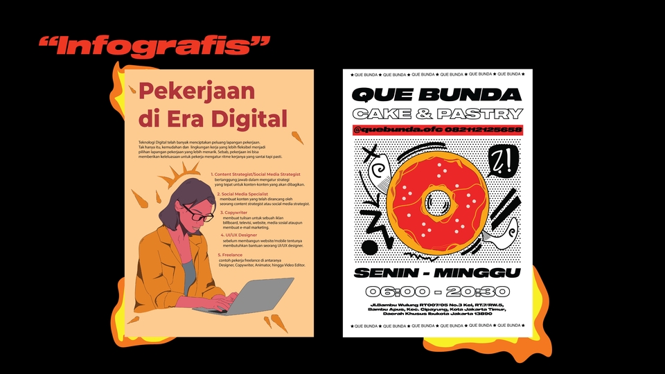 Desain Infografis Custome Minimalist