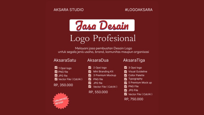 JASA DESIGN LOGO PROFESIONAL by AksaraStudio