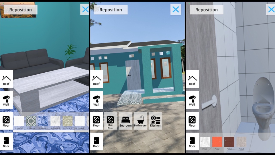 Pembuatan Media Augmented Reality Markerless (Custom Rumah)
