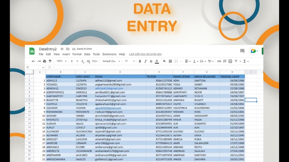 Entry Data, Olah Data Cepat dan Akurat