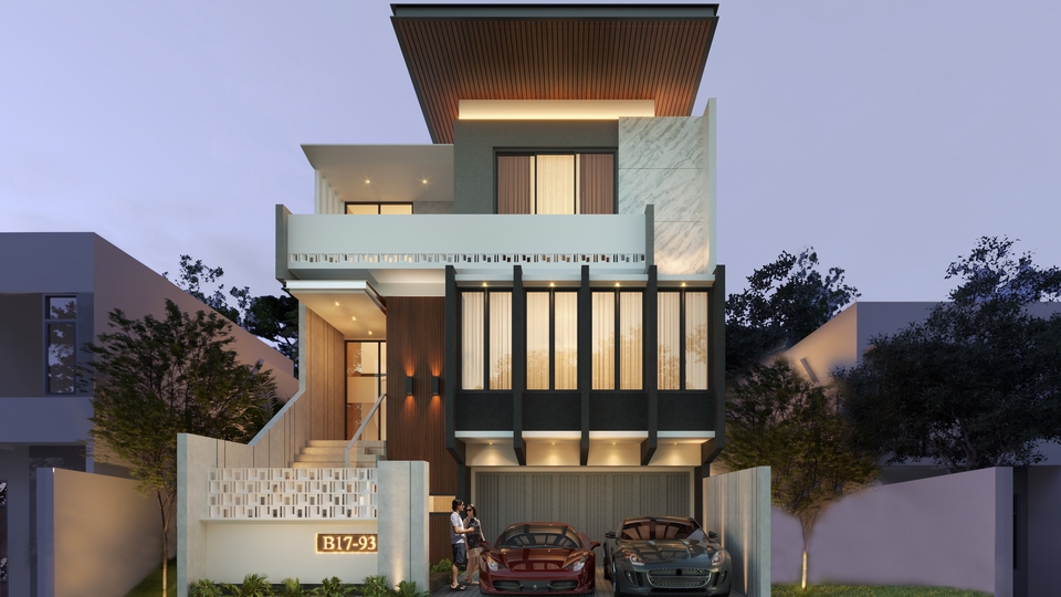Jasa desain arsitektur 3D dan gambar 2D project rumah tinggal, ruko, kost