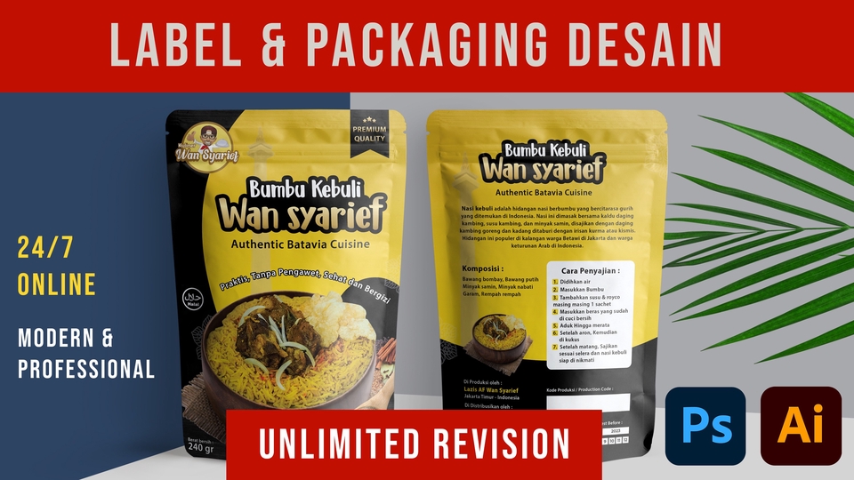 UNLIMITED REVISI - DESAIN KEMASAN, PACKAGING, LABEL, BOX, BOTOL, DESIGN ...