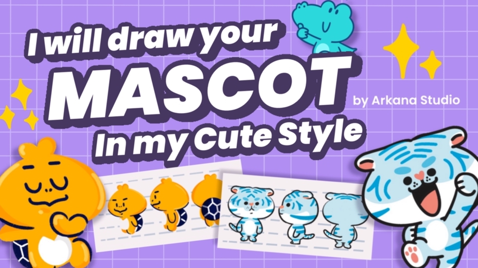 Jasa Ilustrasi/Desain Maskot Untuk Usaha/Bisnis/UMKM - Premium Cepat Murah