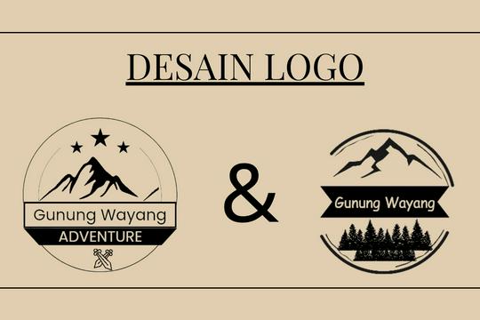 Desain logo wisata dengan gaya yang modern.