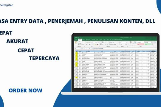 Layanan Data Entry di Excel,Spreadsheet, Pembuatan Formula Google Spreadsheet, dan Desain Dashboard