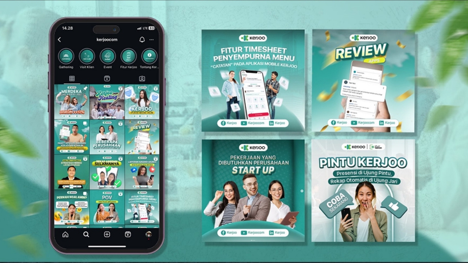 Desain Media Sosial (Story, Feed, Carousel)