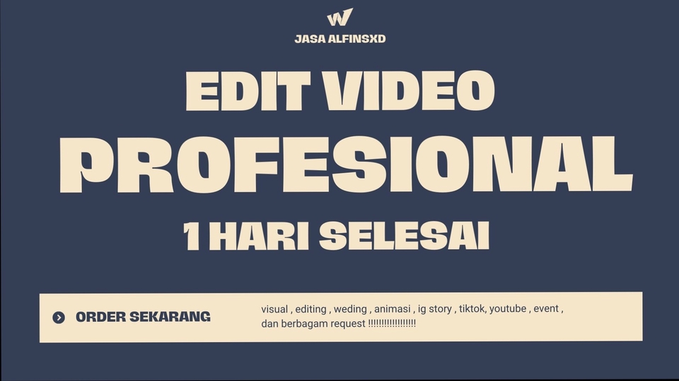 Jasa Edit Profesional Video 1 (hari) Selesai