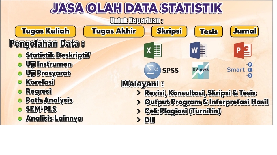 jasa olah data beserta lampiran dan interpretasinya