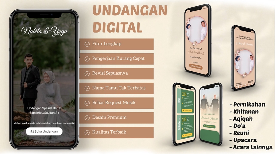 UNDANGAN DIGITAL WEBSITE BISA SEMUA ACARA