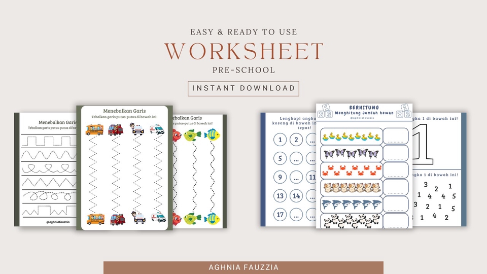 Worksheet for Pre-School and Kindergarten