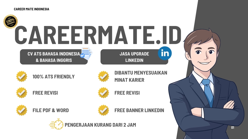 CV ATS Bahasa Indonesia & Bahasa Inggris dan Upgrade LinkedIn