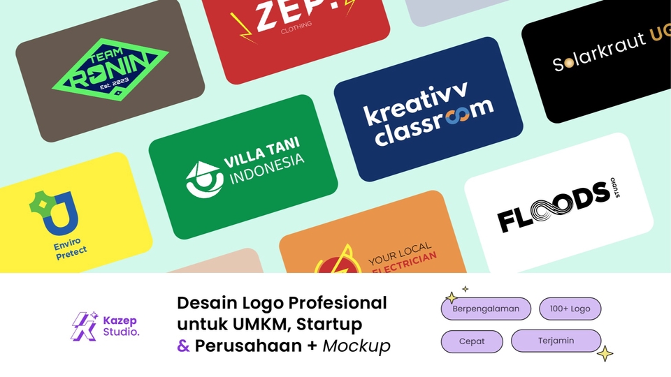 DESAIN LOGO CEPAT, PROFESIONAL UNTUK UMKM, STARTUP & PERUSAHAAN