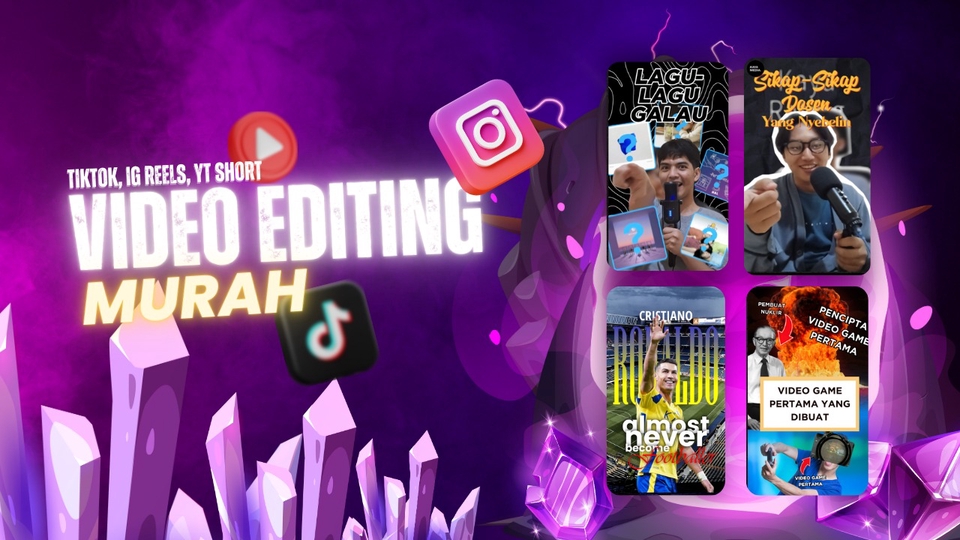 Editing Video Short Murah (Tiktok, Youtube Short, IG Reels)