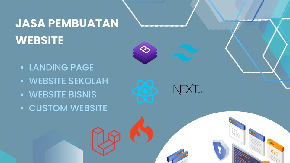 Jasa Pembuatan Website dengan Laravel, CodeIgniter, React.js dan Desain Website Menggunakan Figma