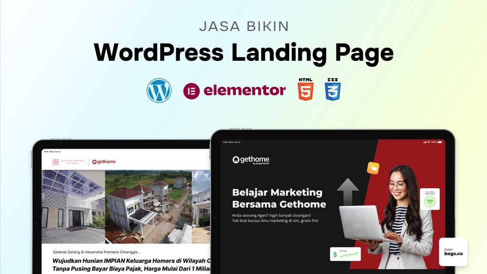 Jasa Desain & Bikin Landing Page | Figma, WordPress, Elementor