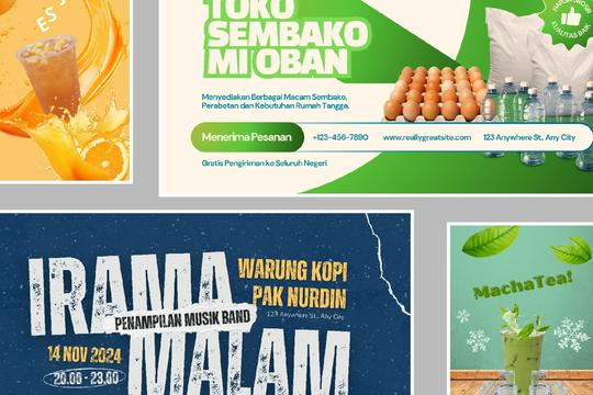 Jasa desain banner digital unik, dan Creative