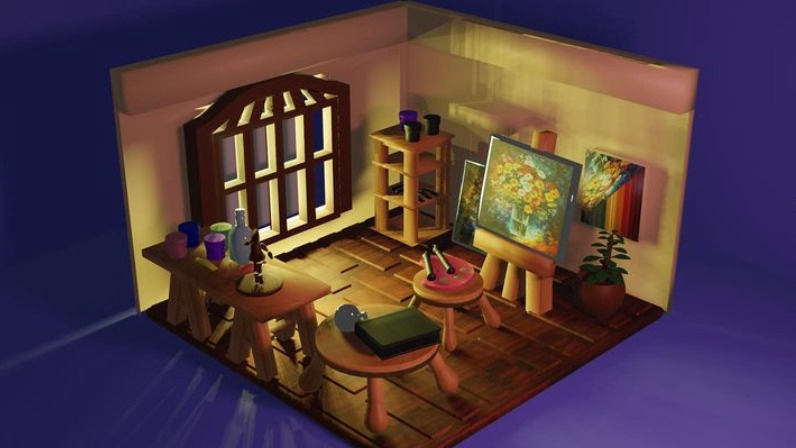 Modeling ruangan, objek