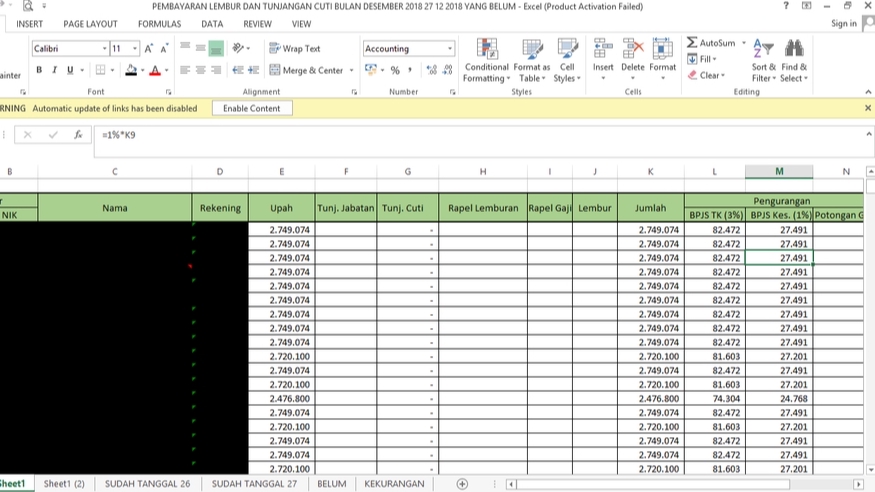 Pengetikan ulang skripsi,file excel dll