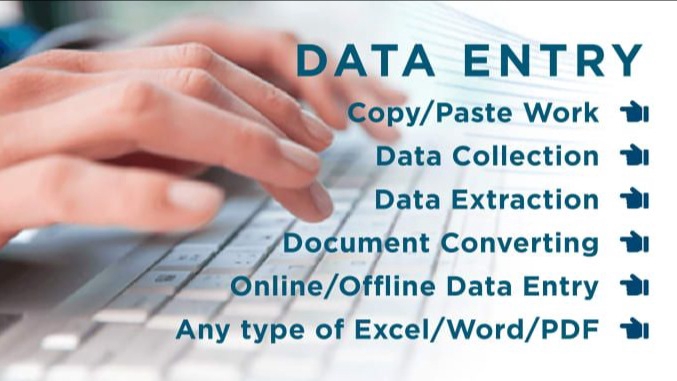 Data Service: Data Entry, Data Searching, Data Cleaning, Data Analysis, dll