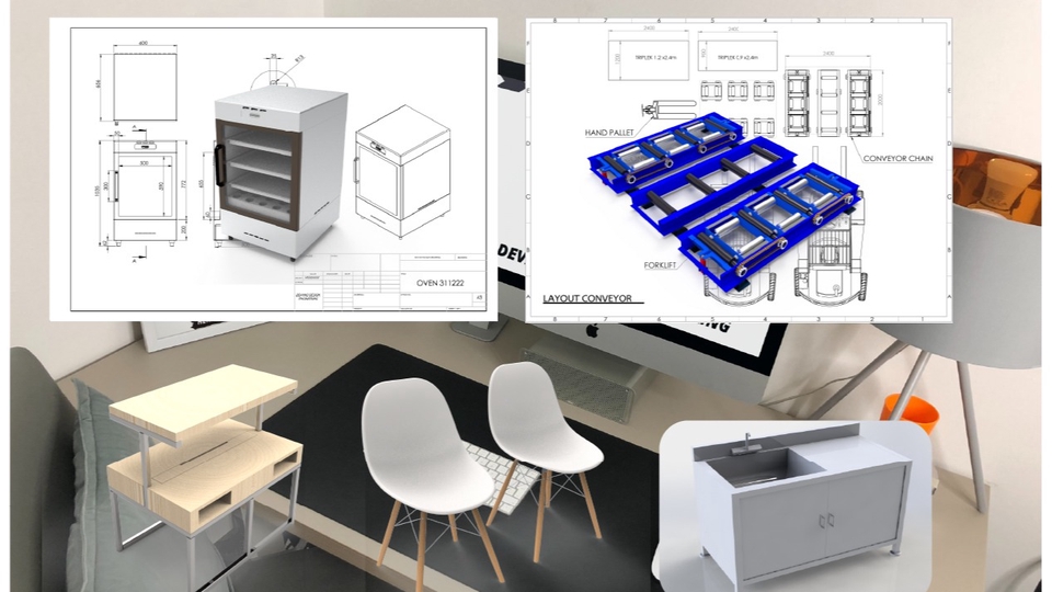 Jasa Desain 2D Drawing Dan 3D Modeling Dengan SOLIDWORKS, INVENTOR ...