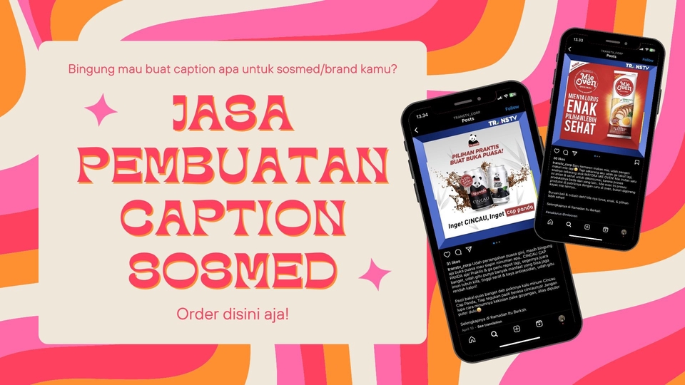 Content Writer | Buat Caption Sosmed Instagram & TikTok