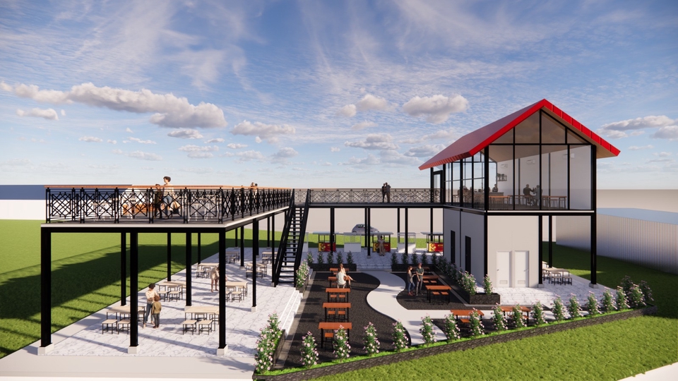 Architectural Design & interior Design Food Court 2D & 3D