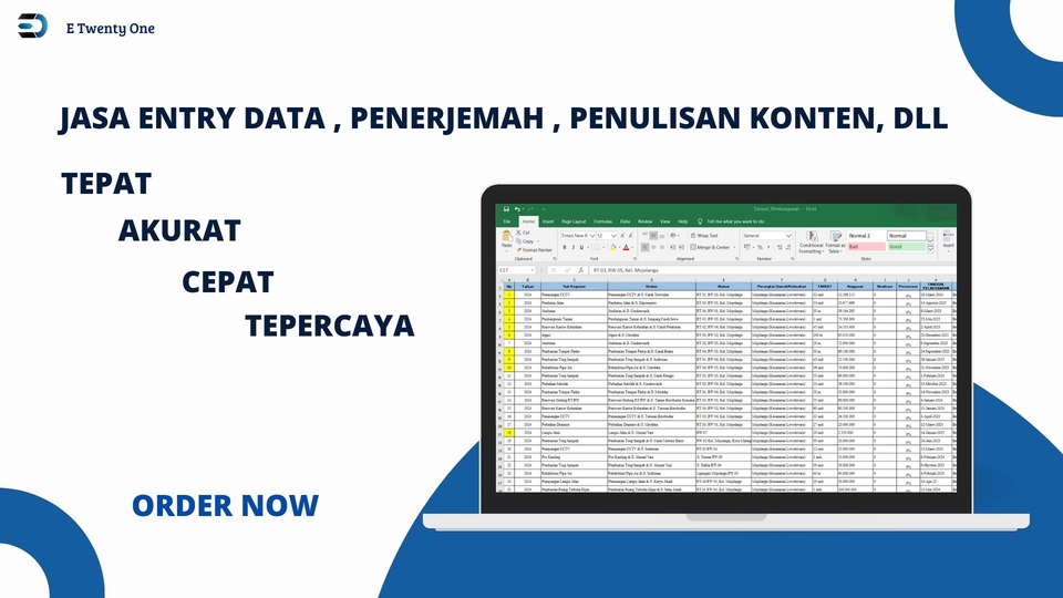 Layanan Data Entry di Excel,Spreadsheet, Pembuatan Formula Google ...