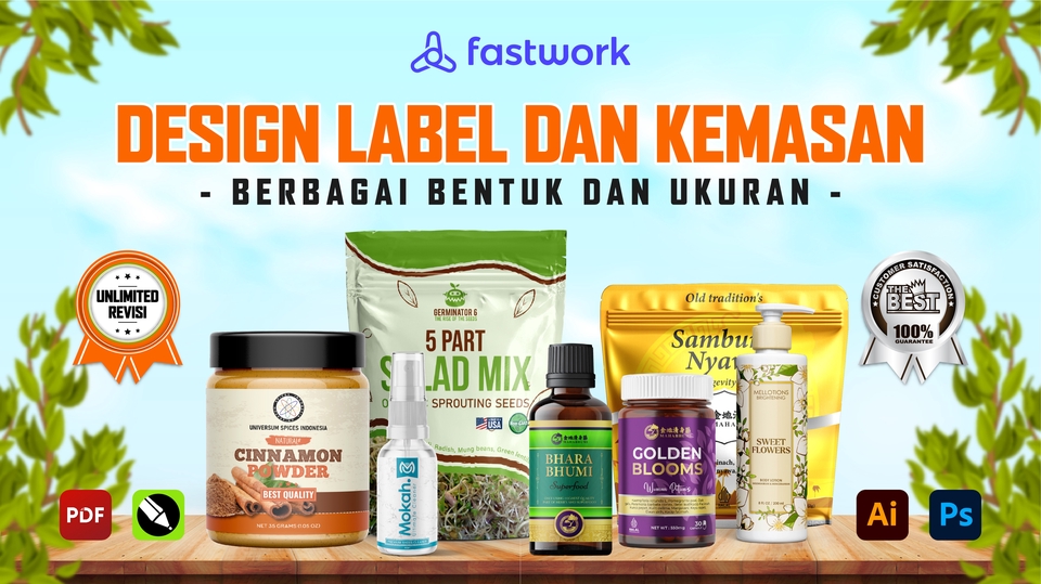 Design Kemasan Produk - BOX, POUCH, STICKER, BOTOL, DLL