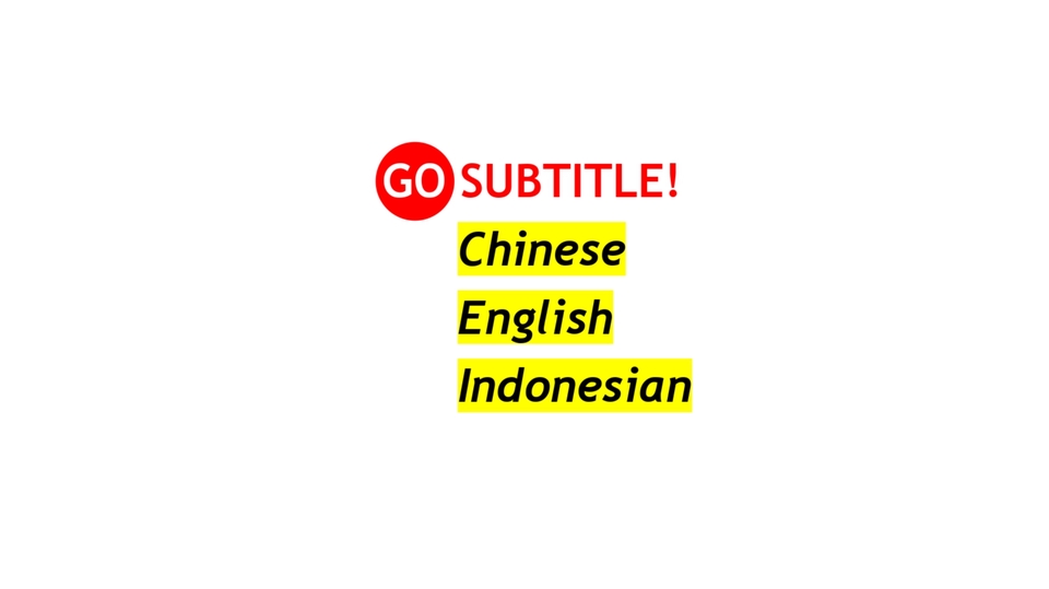 Chinese/English/Indonesian Subtitle (Hard/Soft)
