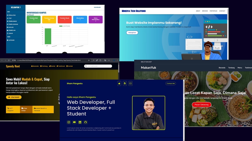 Frontend Developer – Landing Page Responsive dengan Tailwind, AOS, dan Animasi