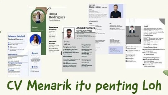 Desain CV/ Portofolio Profesional, Murah, dan Cepat (1 Hari Jadi)