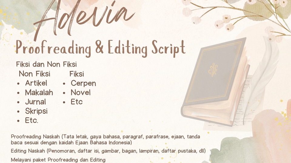 Tinjau dan Edit Naskahmu disini! Jasa Proofreading dan Editing Naskah.