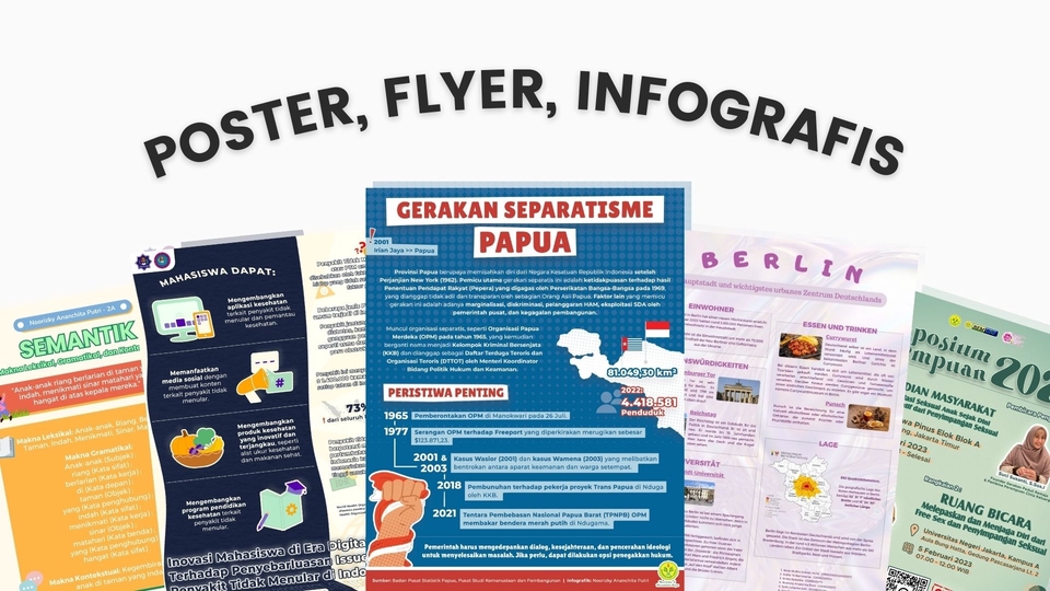 Desain Poster, Flyer, Infografis Sesuai Permintaan, Cepat, dan Berkualitas